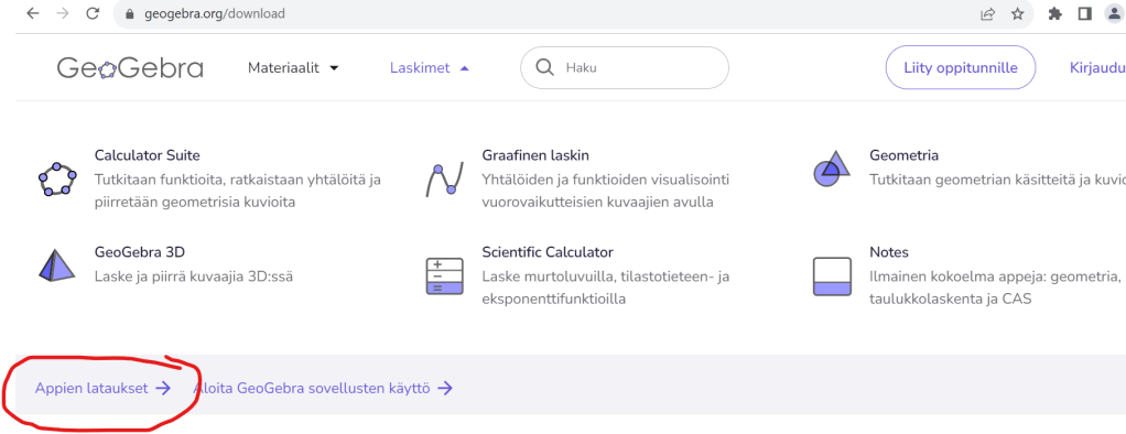 GeoGebra Classic 5 ja 6 uusimman version lataaminen 2024 – MIKKO RAHIKKA