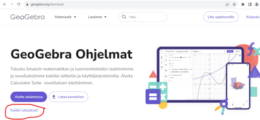 GeoGebra Classic 5 ja 6 uusimman version lataaminen 2024 – Mikon fysiikka ja matikka